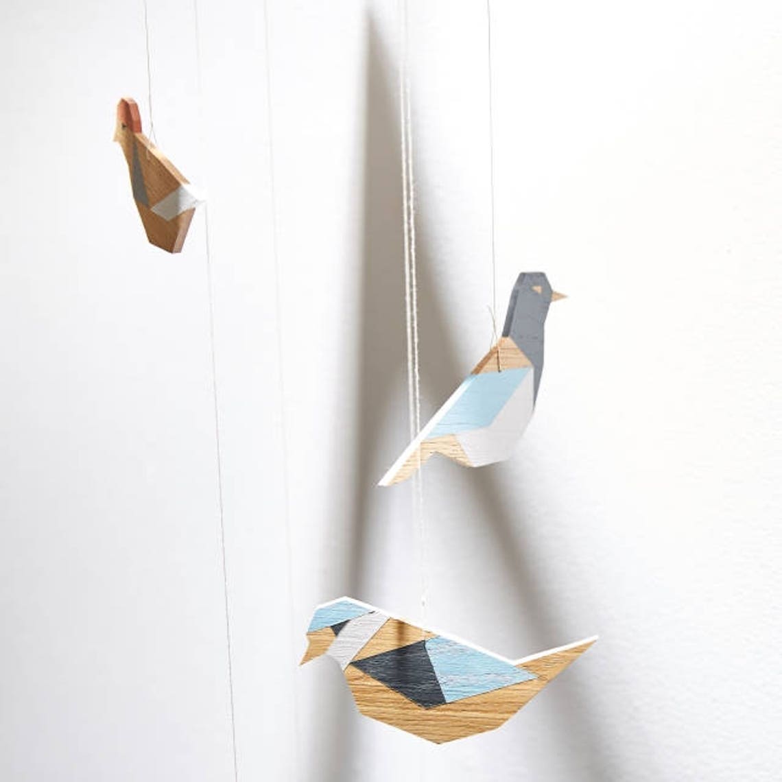 Baby Wooden Decoration Wooden Birds Mobile Nursery Decor - Etsy