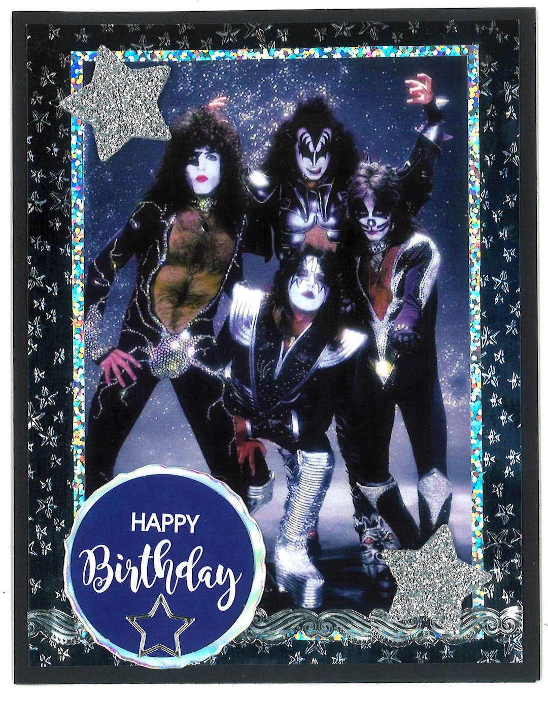 KISS Birthday Card - Etsy