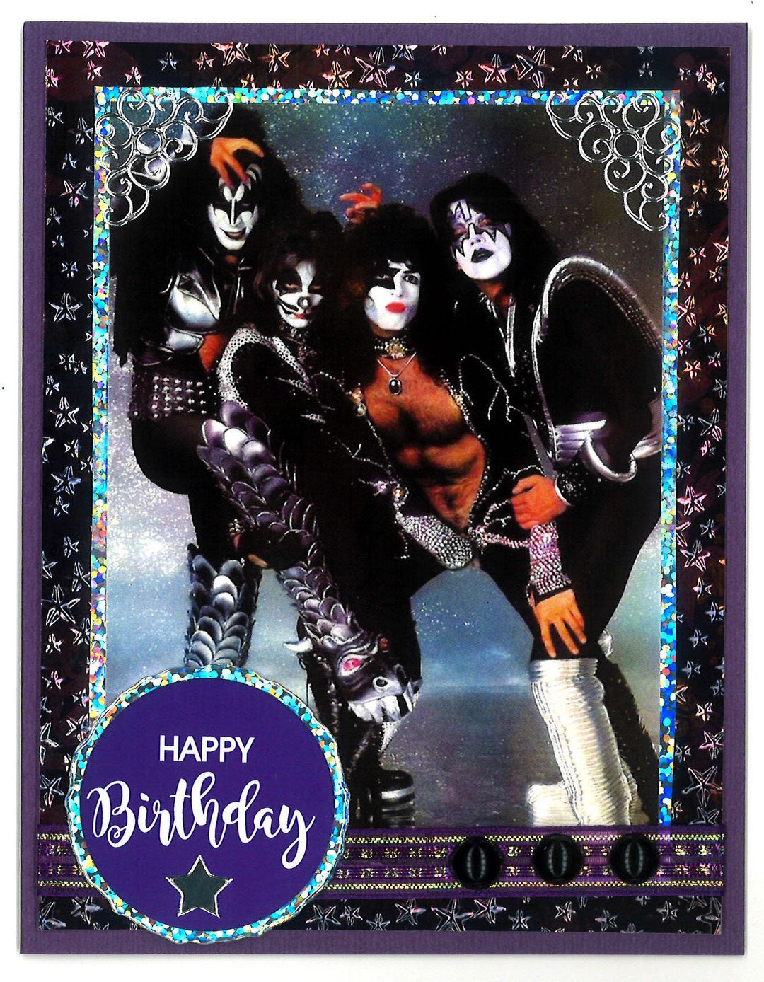 KISS Birthday Card - Etsy