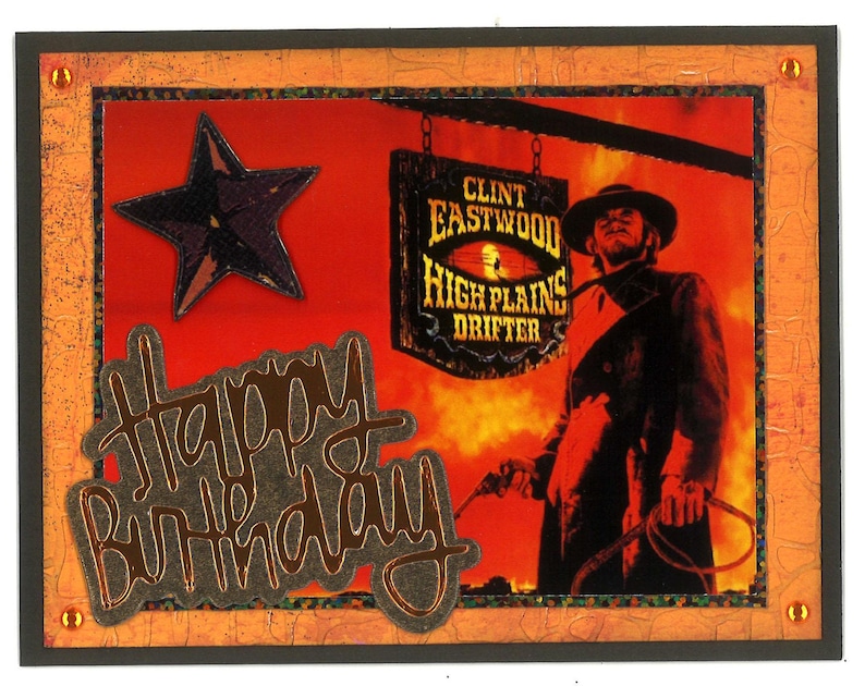 Clint Eastwood Birthday Card - Etsy