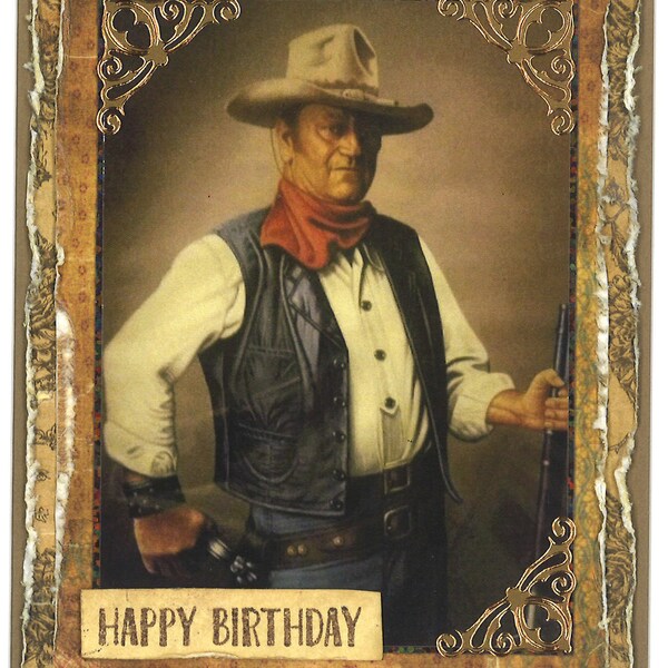 John Wayne Card - Etsy