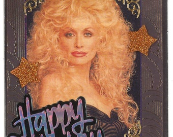 Pink Parton Me Darlin' Happy Birthday Card Dolly Parton Birthday Card ...