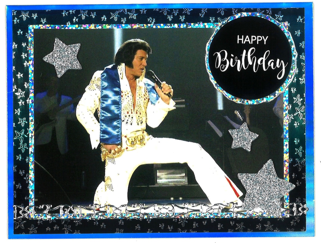 Elvis Birthday Card - Etsy