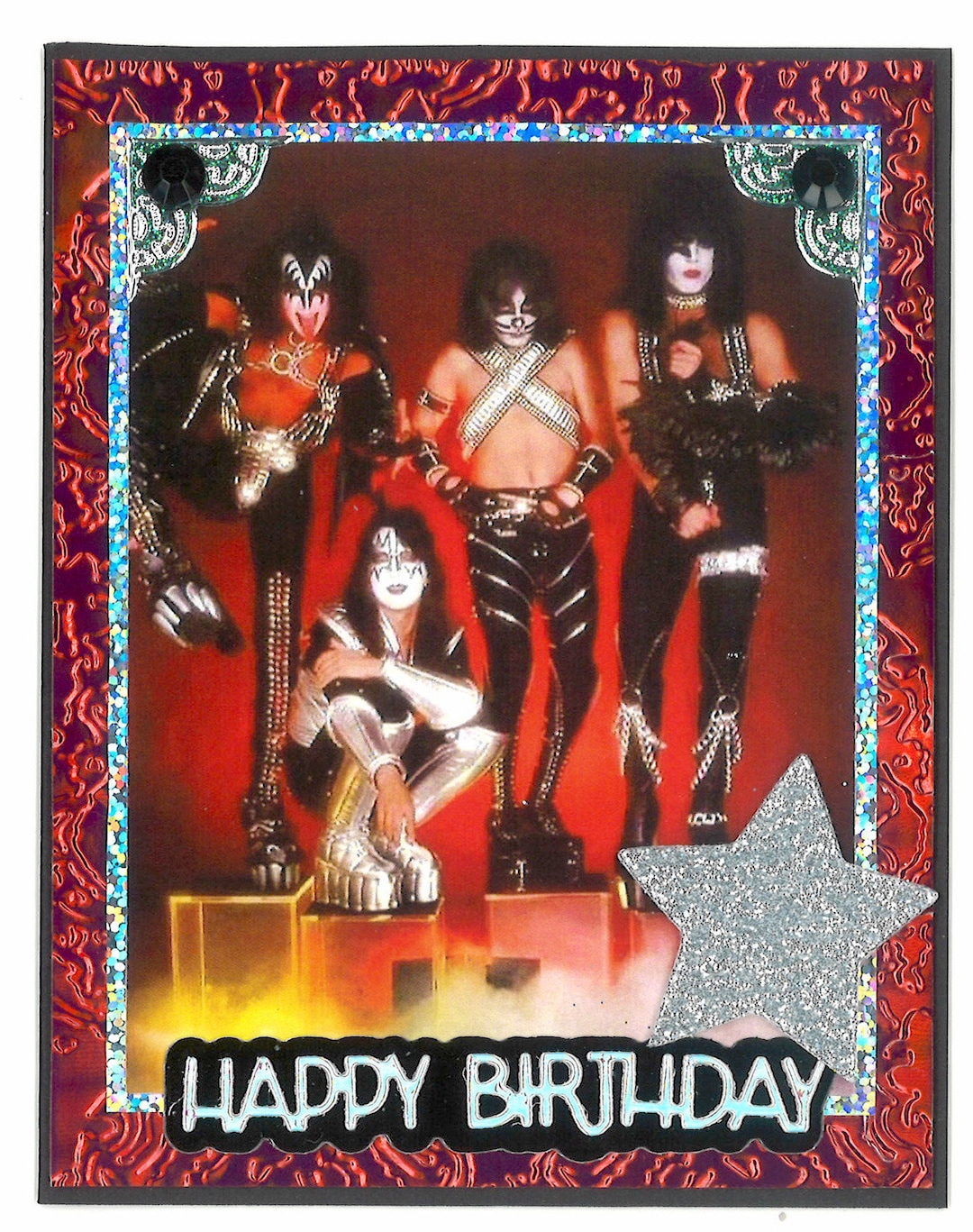 KISS Birthday Card - Etsy
