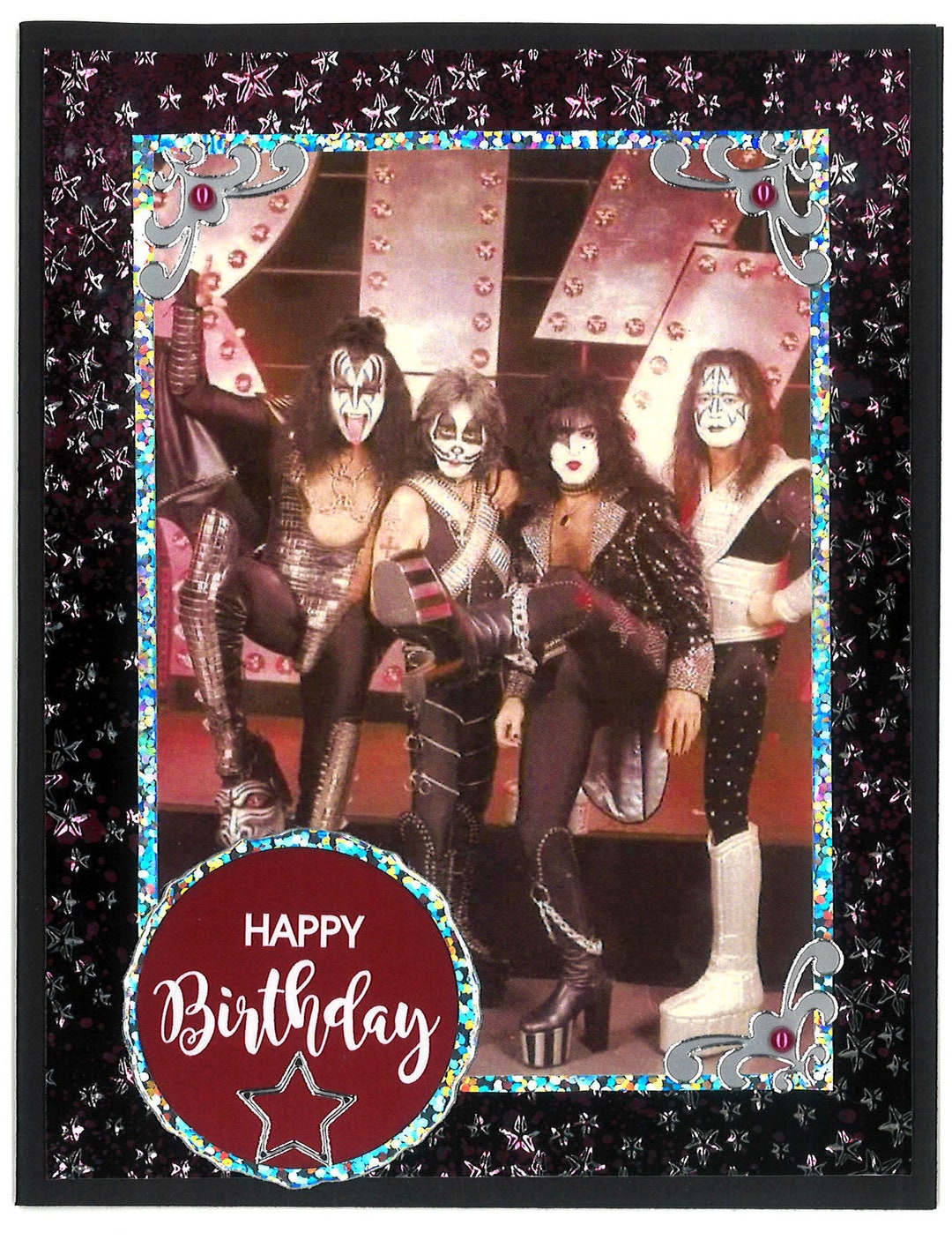 KISS Birthday Card - Etsy