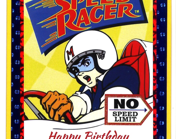 Speed Racer Birthday Card - Etsy