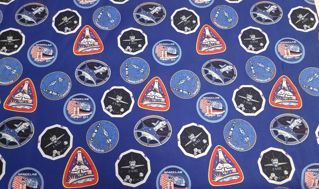 Out of This World NASA Patches Quilt Fabric by Riley Blake Fabrics - Etsy