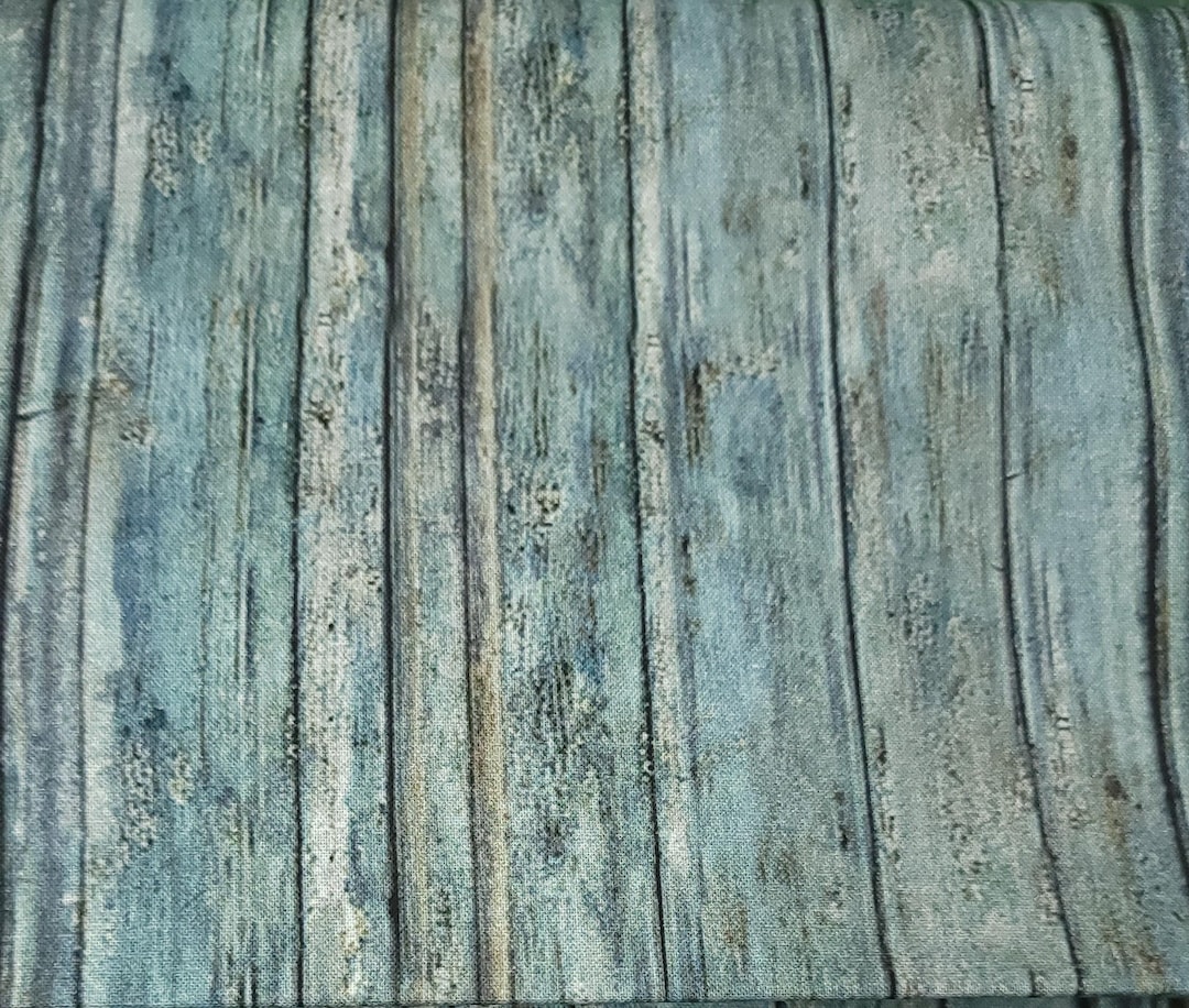 Mediterranean Escape Barn Boards Aqua Quilt Fabric by Hoffman Fabrics ...
