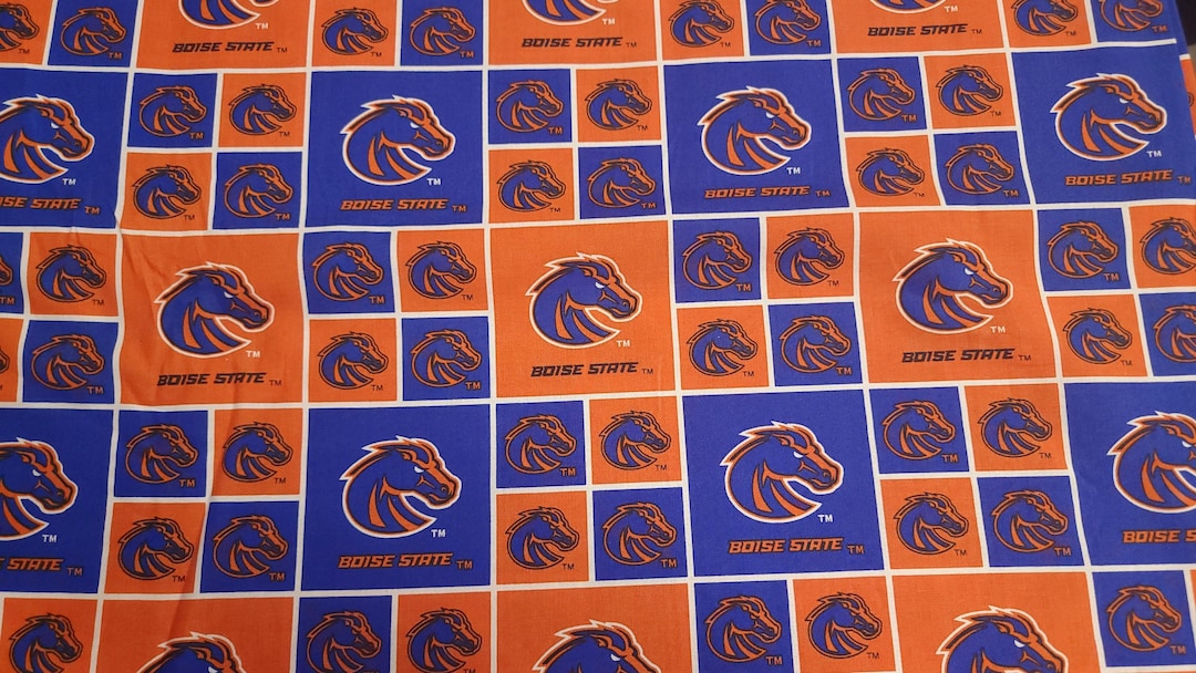 Boise State Logo Fabric by the Yard Sykel Enterprises - Etsy