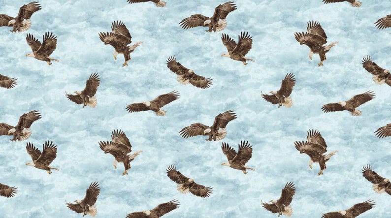 Eagle Pass Stonehenge Flying Eagles Allover Quilt Fabric by Northcott ...