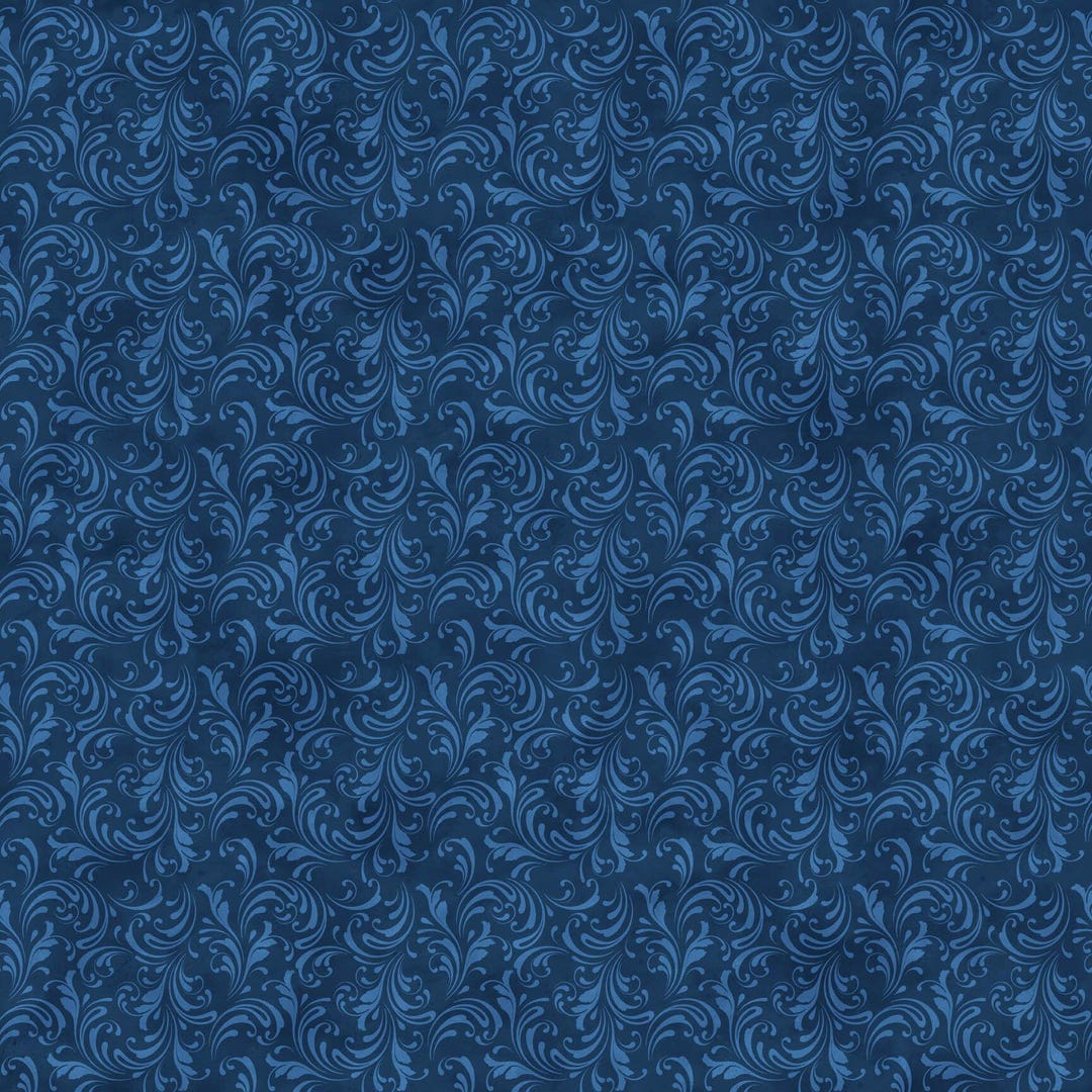 St. Nicholas Blue Scroll Quilt Fabric by Northcott Fabrics - Etsy