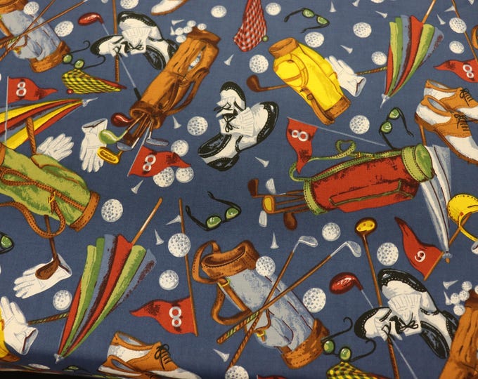 Art of Golf Quilt Fabric by Marshall Drygoods - Etsy