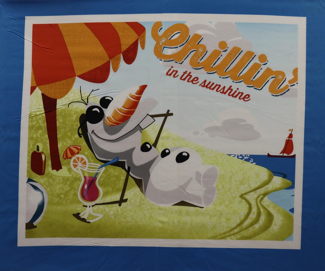 Olaf Chillin Quilt Fabric Panel by Springs Creative - Etsy