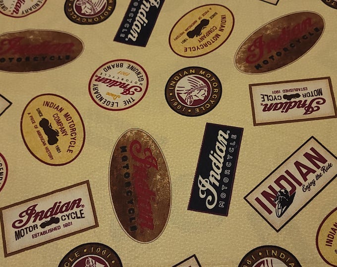 Indian Motorcycle - Patches ~ QT Fabrics - Etsy