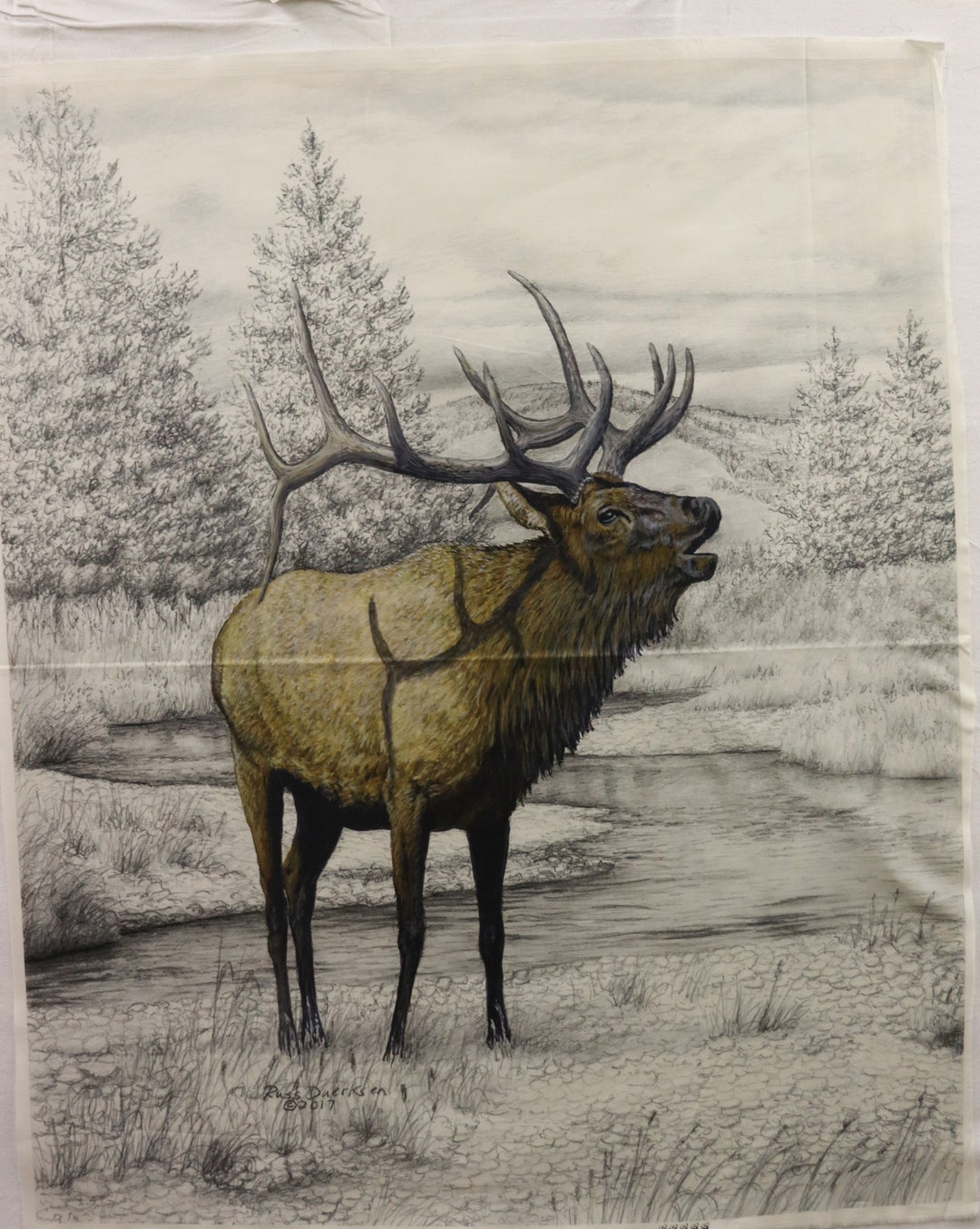 Big Game Elk Quilt Fabric Panel Riley Blake Fabrics - Etsy