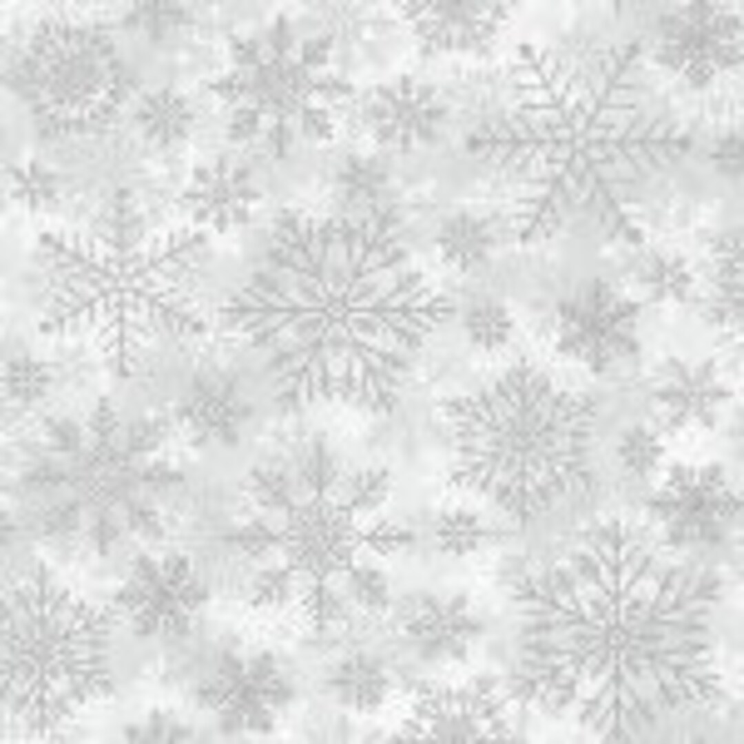 Winter's Eve Snowflakes Frost/silver Metallic Quilt Fabric by Hoffman ...