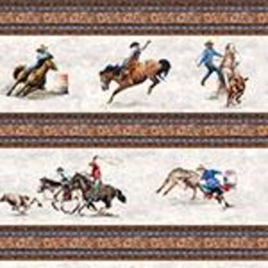 Rodeo Dreams Rodeo Border Quilt Fabric by Hoffman Fabrics - Etsy