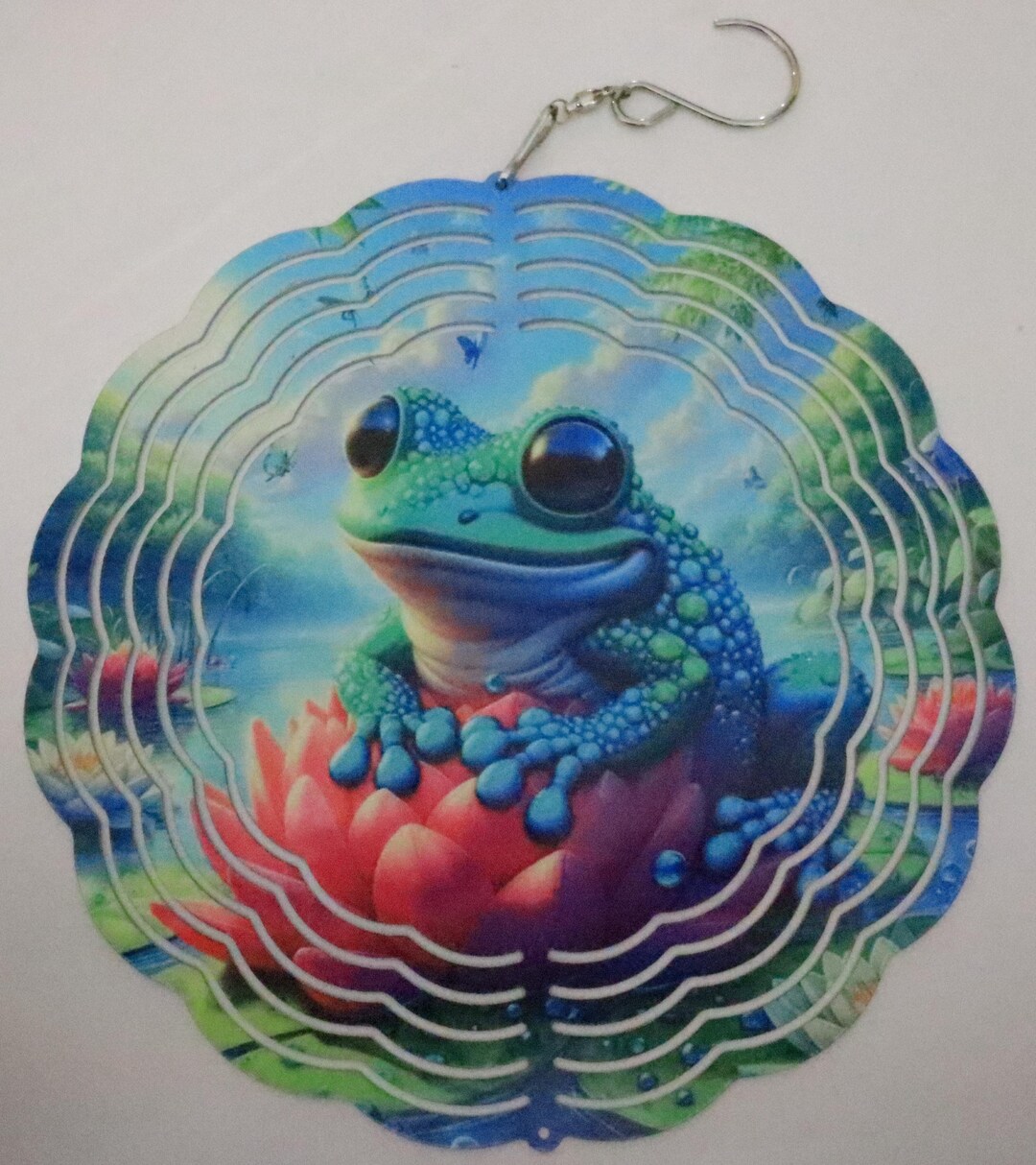 Frog Wind Spinner: Bright Aluminum, 10" - Etsy