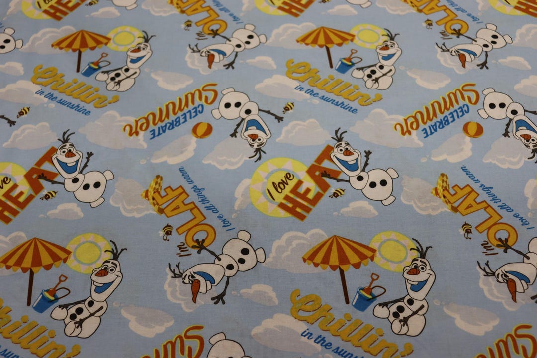 Olaf Chillin in the Sunshine Quilt Fabric by Springs Creative Fabrics ...