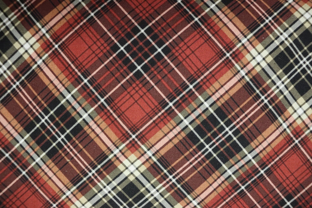 For the Love of Pete Dogs Red Multi Plaid Quilt Fabric by Northcott ...