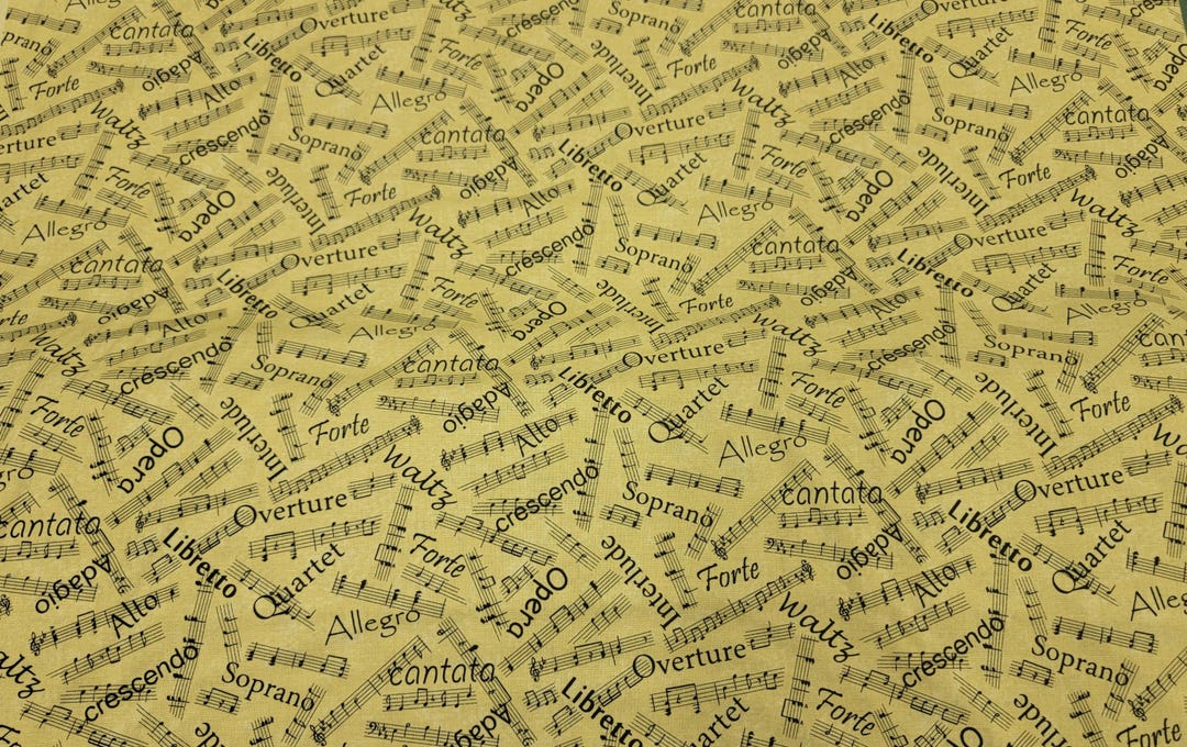 Sweet Symphony Music Notes and Words Quilt Fabric by Blank Quilting - Etsy