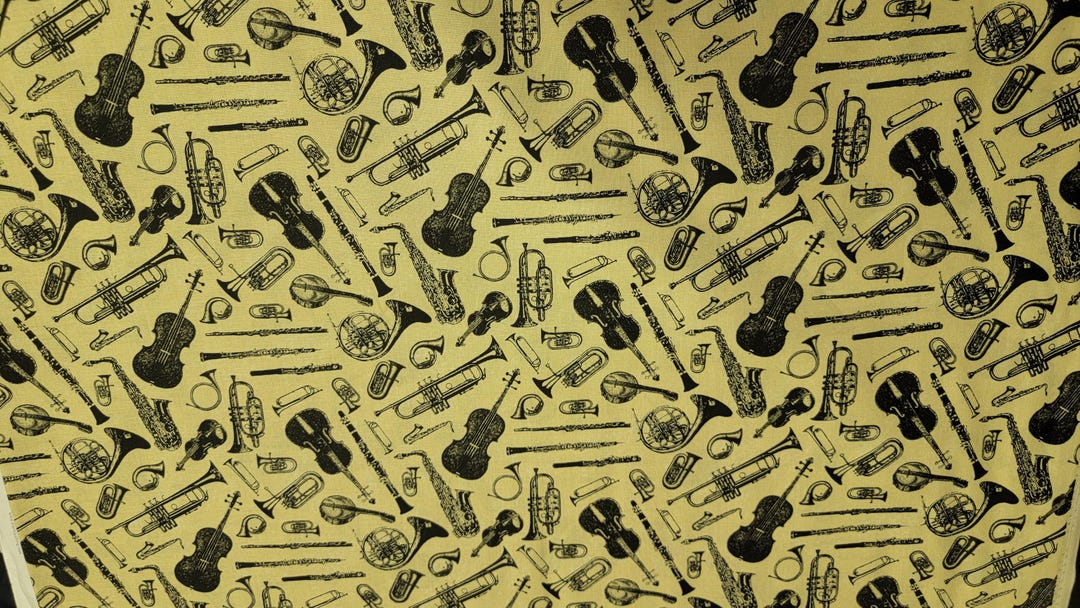 Sweet Symphony Instruments Quilt Fabric by Blank Quilting - Etsy