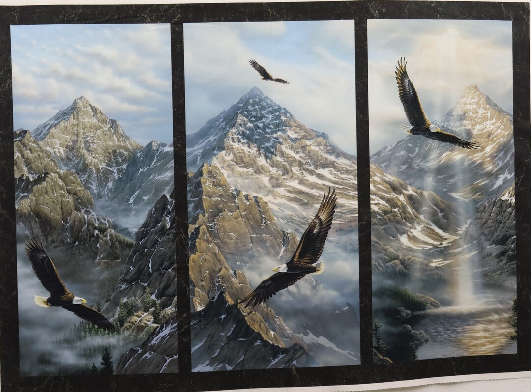 Eagle Winged Glory Triple Pain Fabric Panel by Northcott - Etsy