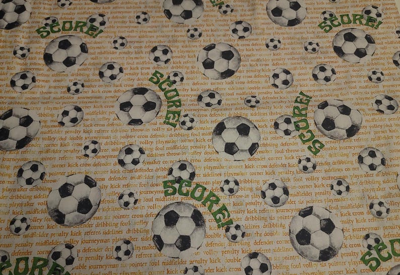 Game On Soccer Qt Fabrics Etsy