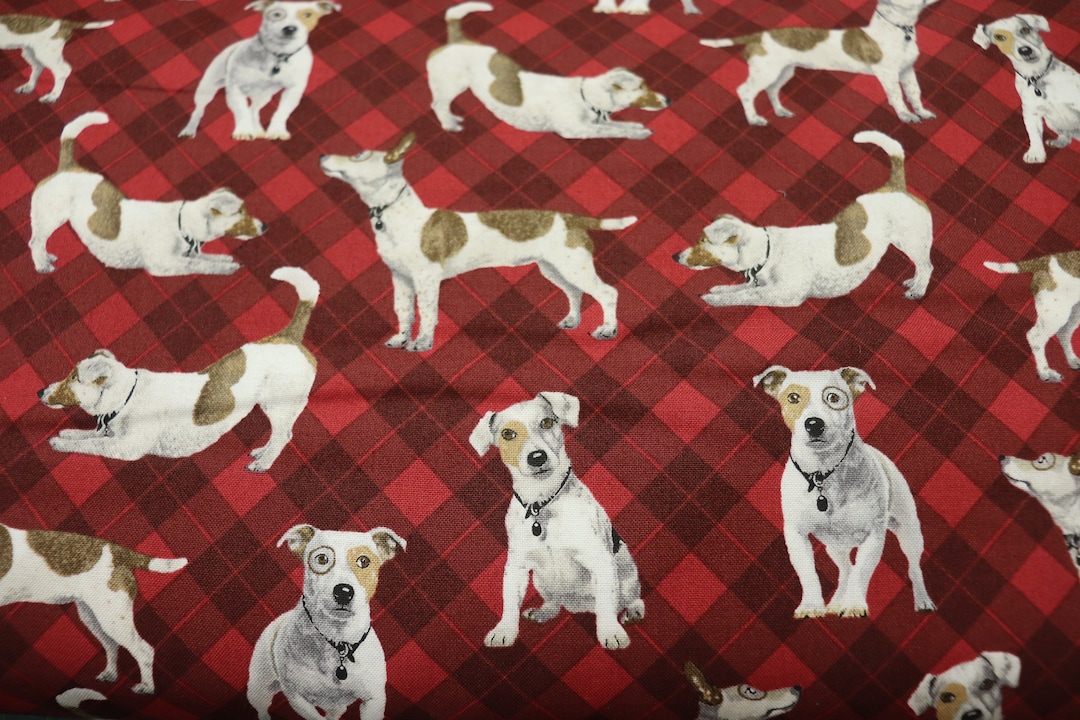 For the Love of Pete Dogs Allover Red Quilt Fabric by Northcott Fabrics ...
