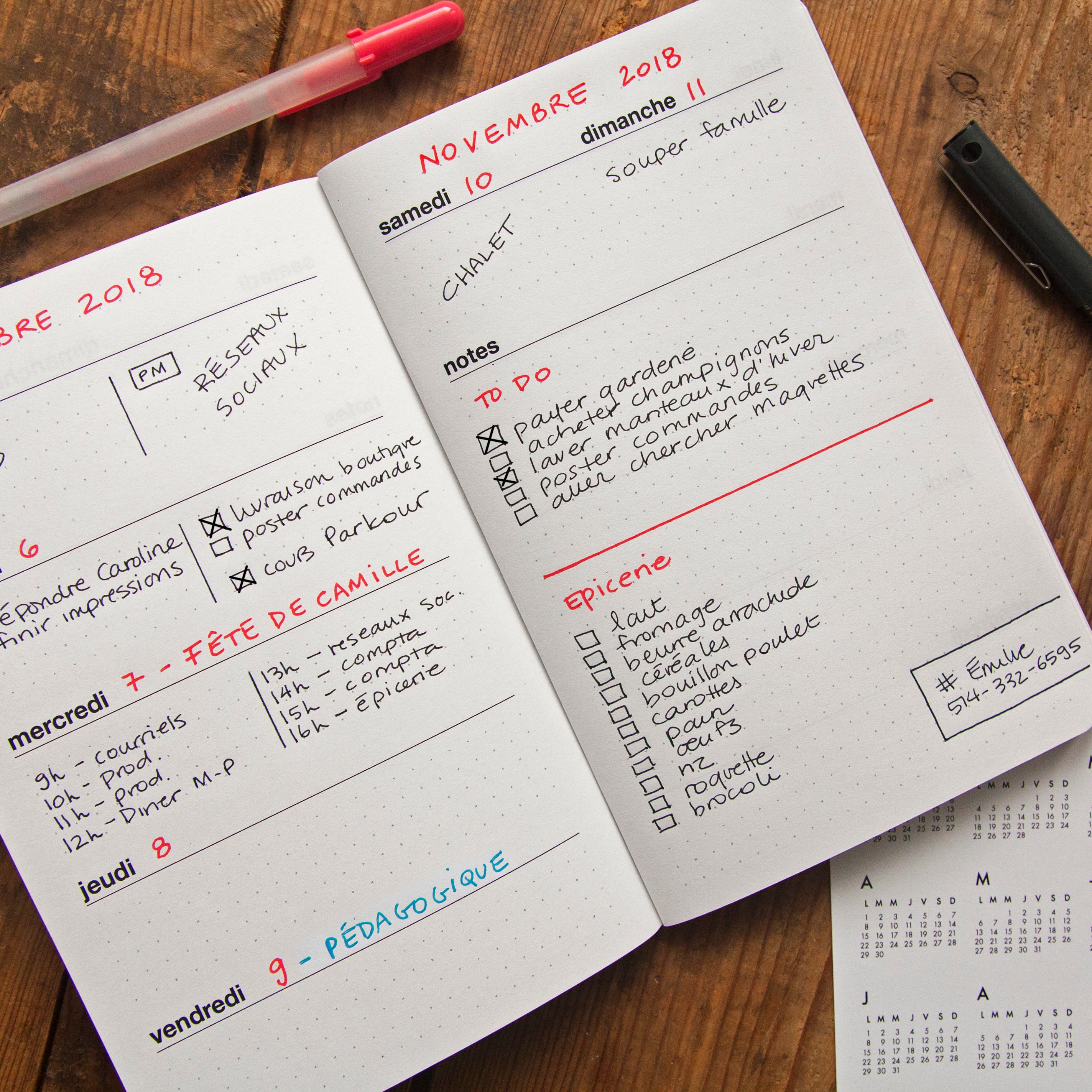 Agenda SMALL SQUARES Planner 52 Weeks | Etsy