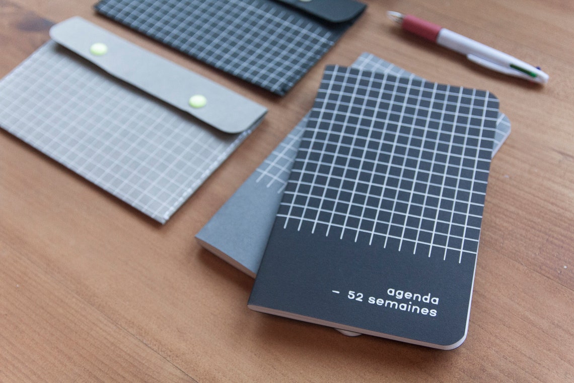 Agenda SMALL SQUARES Planner 52 Weeks | Etsy