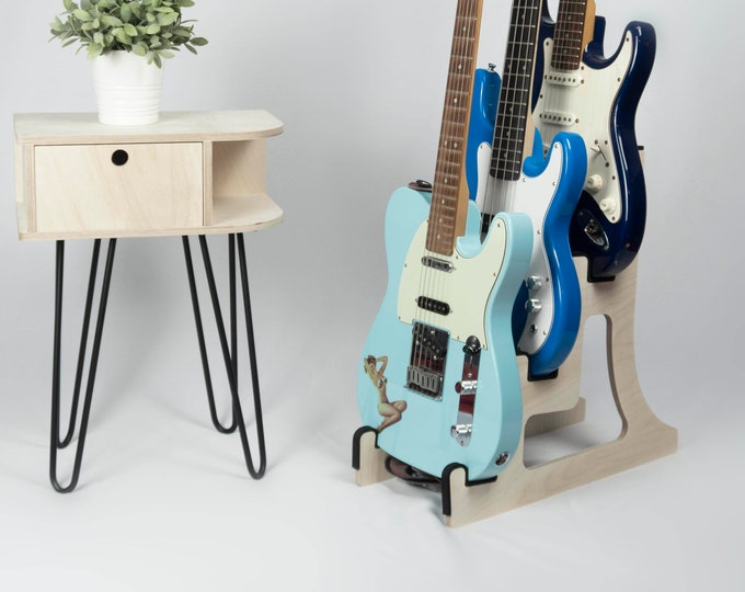 Triple/three Guitars Instrument Stand, Customisable for Guitar and More ...