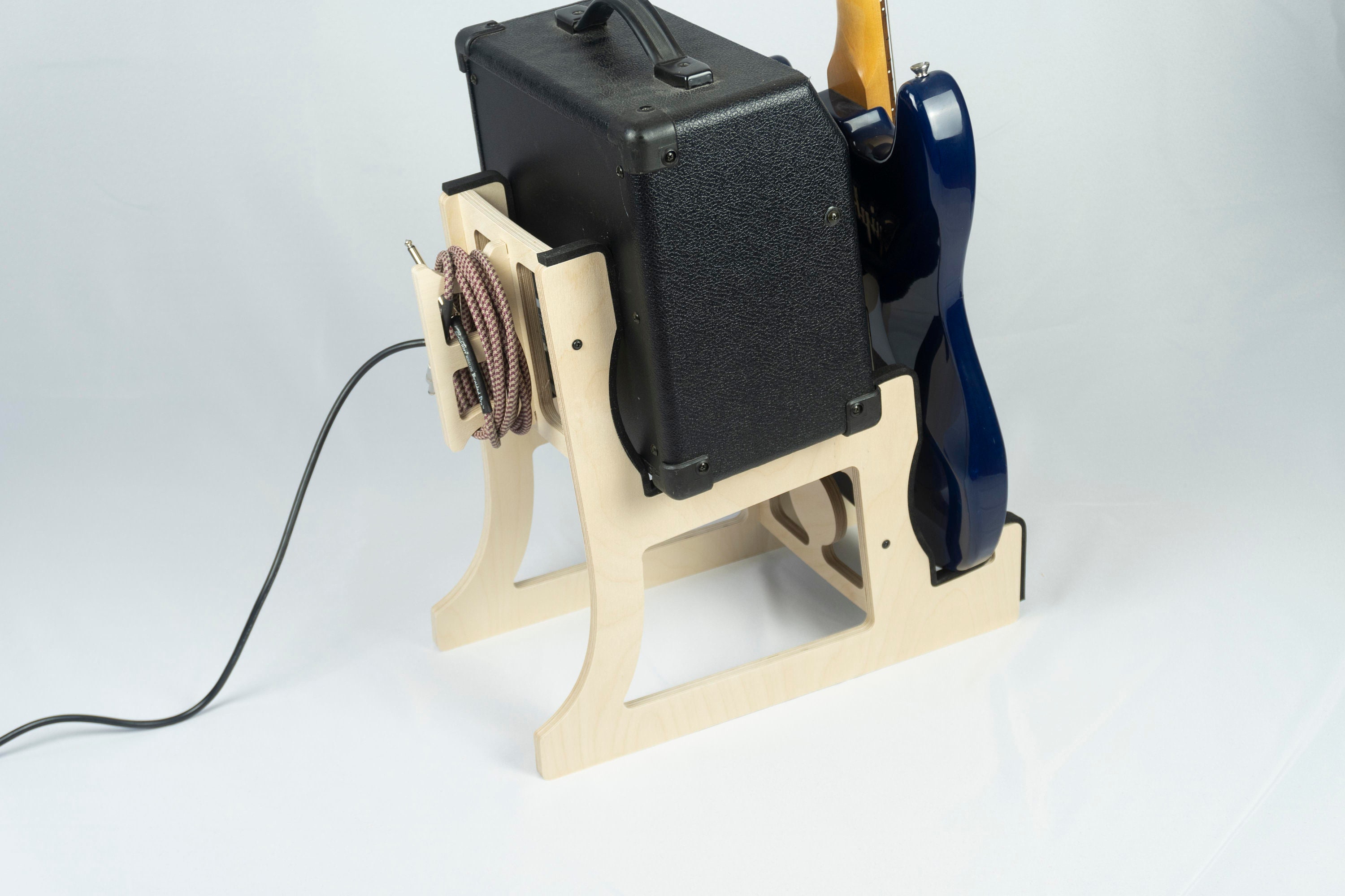 Custom Amp Kicker With Guitar Stand, Amplifier Holder With Cable Tidy ...