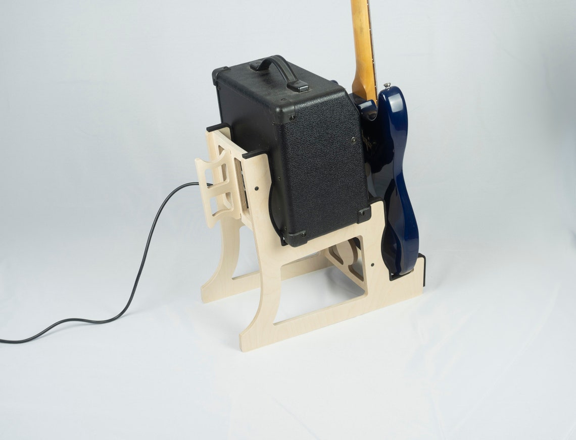 Custom Amp Kicker With Guitar Stand, Amplifier Holder With Cable Tidy ...