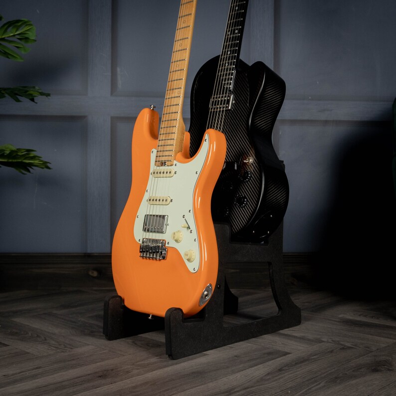 Custom Double Decker Guitar Stand – Charcoal Black Rack for Acoustic ...