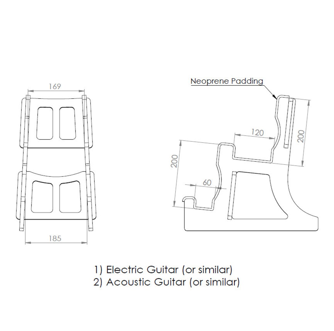 Double Decker Musical Instrument Stand Customisable for Two / | Etsy