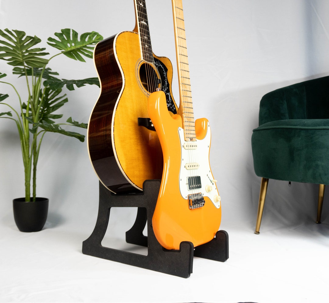 Custom Double Decker Guitar Stand – Charcoal Black Rack for Acoustic ...