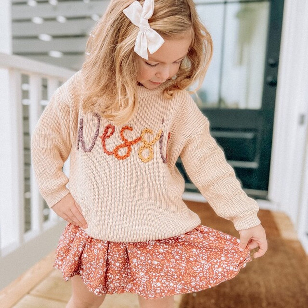 Custom Embroidered Baby/toddler Sweater - Etsy