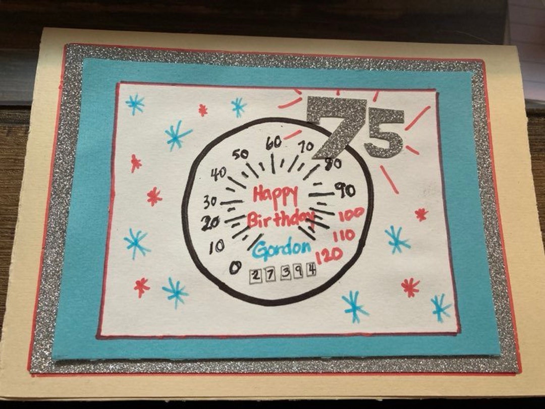 75th Birthday Card - Etsy