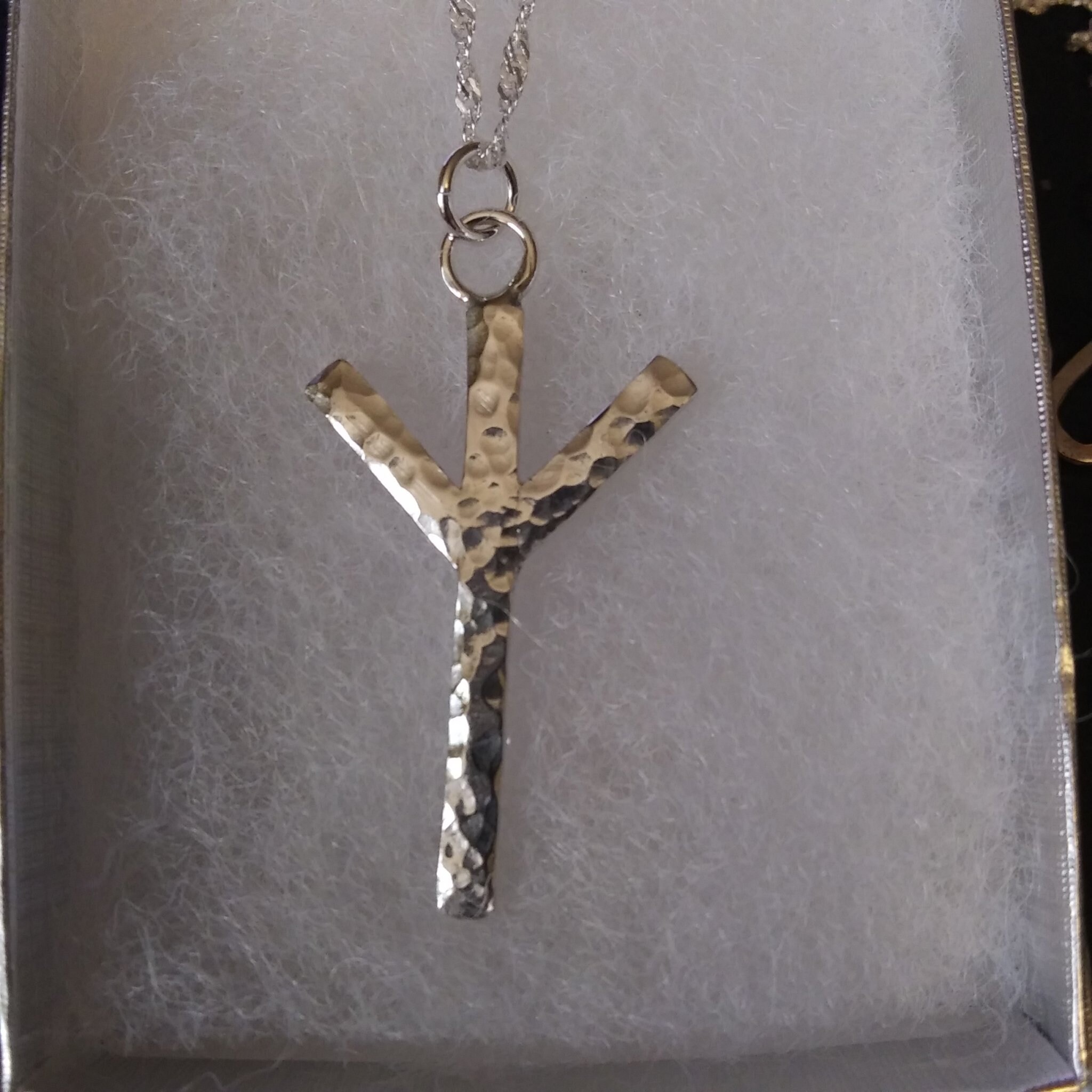 Viking Symbol Rune T Tiwaz Tyr Necklace in Sterling Norse - Etsy