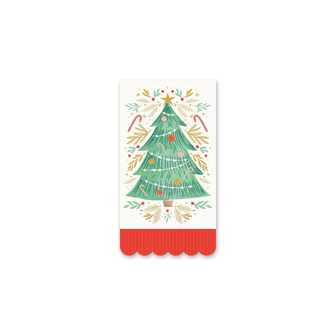 Christmas Tree Fringe Paper Dinner Napkins 24ct - Whimsical Holiday ...