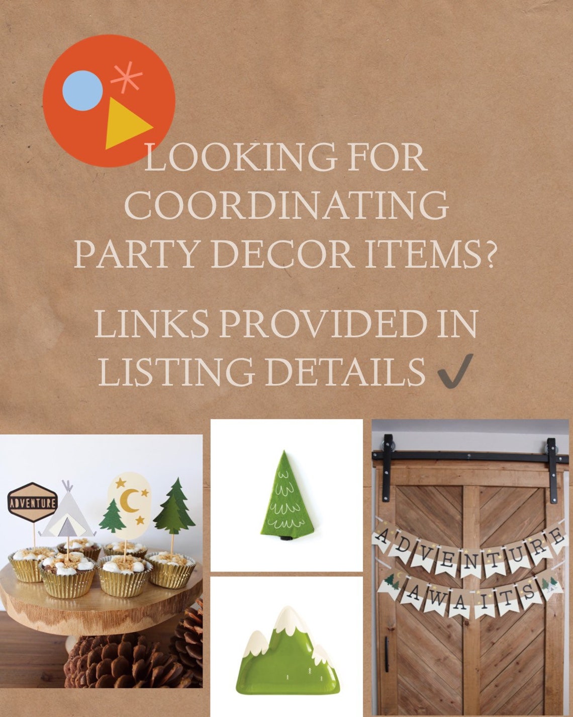 Adventure Awaits Banner Outdoorsy Camping Theme Baby - Etsy