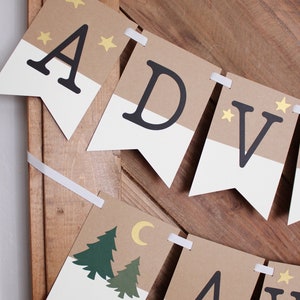 Adventure Awaits Banner: Outdoorsy Camping Baby Shower Decor - Etsy