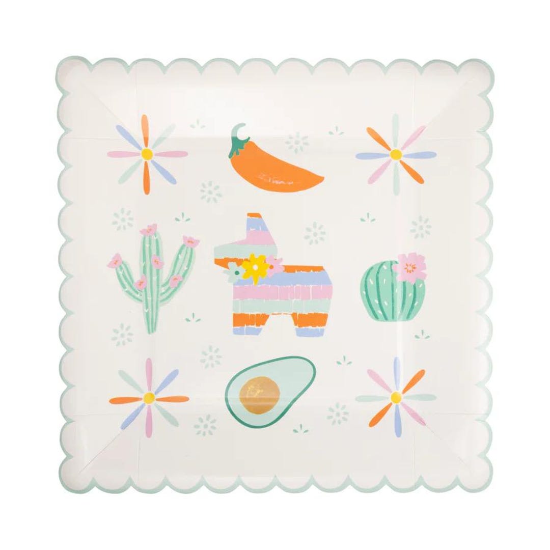 Fiesta Paper Plates: Pinata, Cactus, Avocado Party Decor (8 Ct) - Etsy