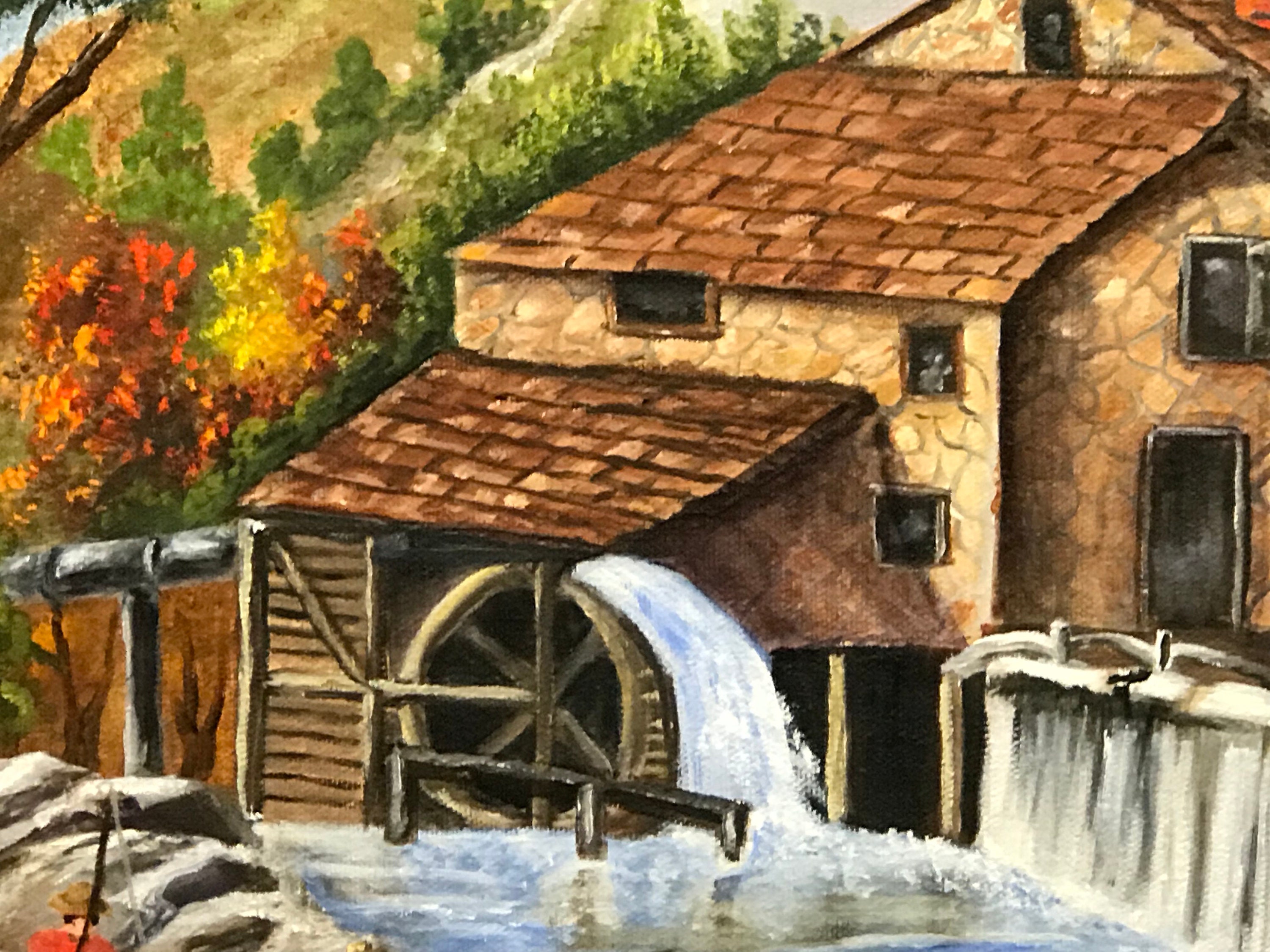 Old Water Mill Paintings