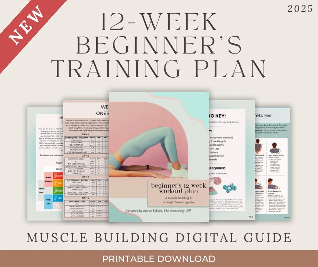 12-week Beginner’s Workout Plan - Etsy