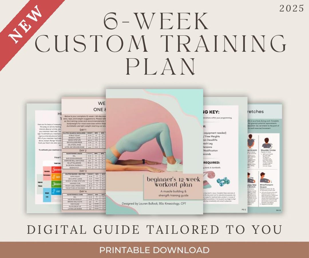 CUSTOM 6-week Workout Plan - Etsy