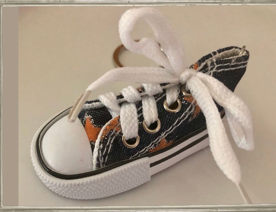 Mini 3" Canvas Sneaker Keychain, Trendy Shoe Keyring - Etsy