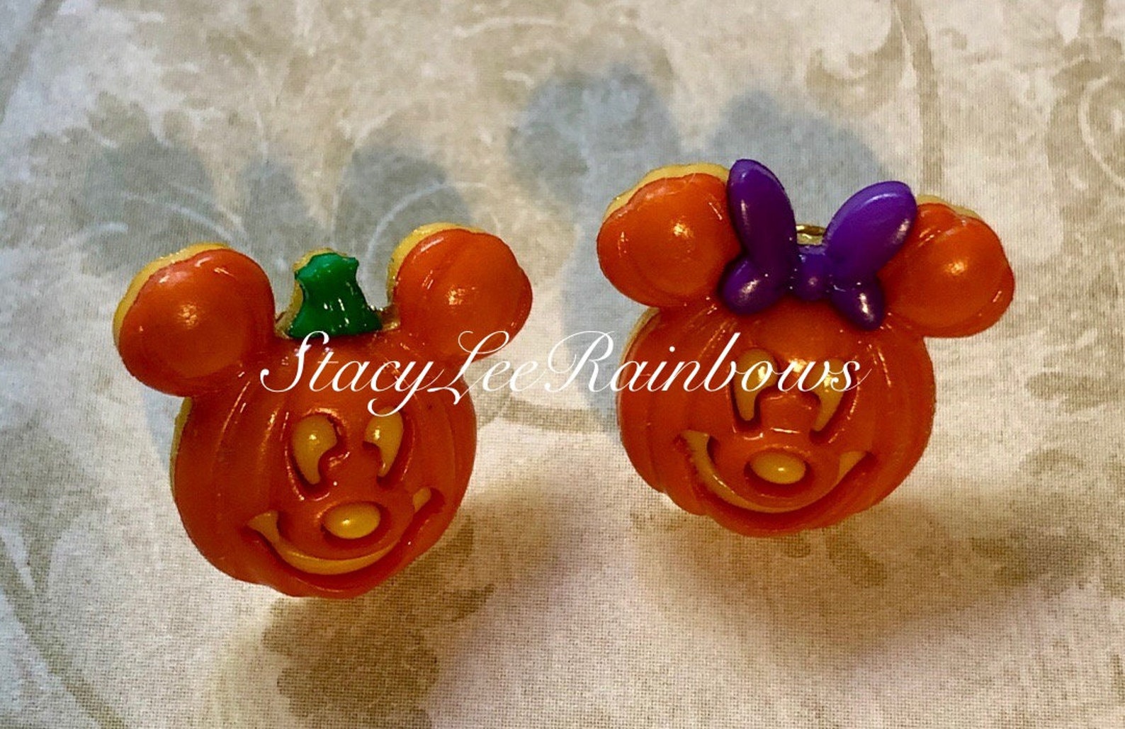 Disney Mickey & Minnie Mouse Mouse Ears Pumpkin Heads | Etsy