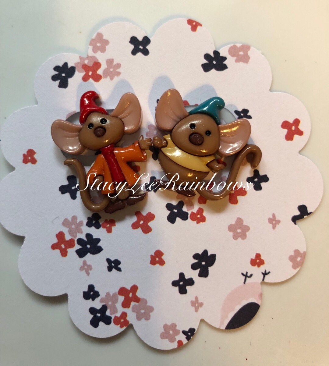 Cinderella Jaq & Gus Stud Earrings, Disney Jewelry - Etsy